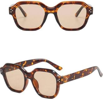 Generic Lunettes de soleil tendance en forme de femme - Protection UV400 - Lunettes de soleil pour femme - Pour voyage, camping, thé léopard 2026