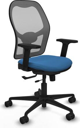 Piqueras y Crespo Atmungsaktiver Schreibtischstuhl mit 2D-Armen, h&ouml;henverstellbare Lendenwirbelst&uuml;tze, ausgestattet mit Syncro/Traslack und injiziertem Schaumstoff, Gra