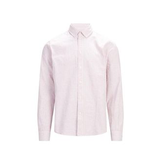 Les Deux Chemise Konrad &agrave; rayures en coton et lin