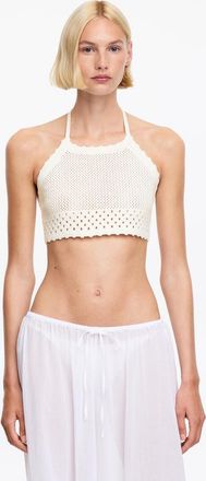 Arket Geh&auml;keltes Neckholder-Top -Wei&szlig;