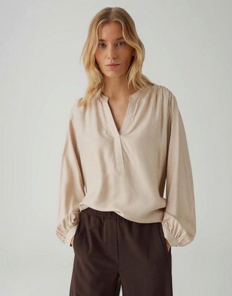 OPUS Langarmbluse Flanora