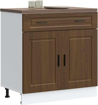 vidaXL Vidaxl - Armoire de cuisine Porto ch&ecirc;ne marron bois ding&eacute;nierie