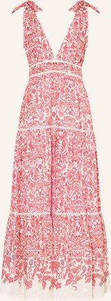 Poupette St Barth Strandkleid Perla Mit Spitze pink