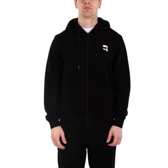 Karl Lagerfeld Signature Zip-Up Hoodie - - Sweatshirts & Hoodies - Herren - Schwarzk - L