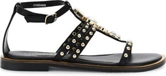 Cafènoir CafèNoir - Sandales à t en gland avec accessoire, pour femme, Noir, 37 EU