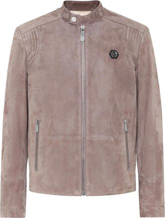 Philipp Plein Homme, Vestes, Gris, Taille: 3XL Veste Rembourr&eacute;e en Daim