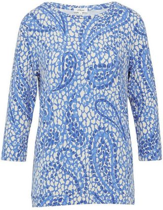 s.Oliver 3/4-Arm-Shirt T-Shirt Shirt aus Viskosestretch in O-Shape