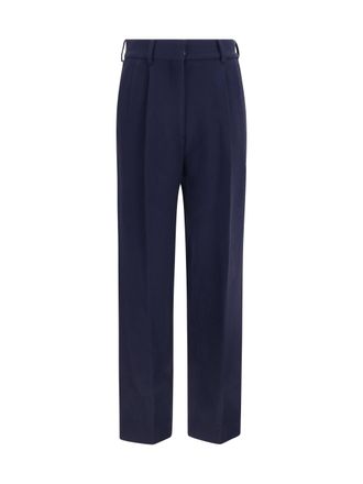 Blaz&eacute; Milano Womens Pants Alcanara Fox Lightweight Wool Navy Fleece (ovis Aries) Trousers