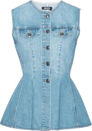 Rotate Flared Denim Top