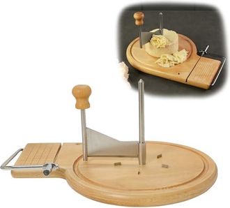 Generic Trancheuse &agrave; Fromage, Roulette &agrave; Fromage Avec Manivelle Et R&acirc;pe Fine, Mat&eacute;riau En Bois Et Tapis Antid&eacute;rapant En Silicone, Coupe-fromages Pour Usage Co