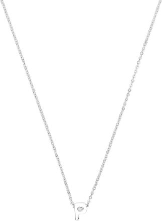 Luxenter Alphabet-Halskette mit Silber-Finish - Buchstabe P, Mediano, Metall, Ohne Edelstein