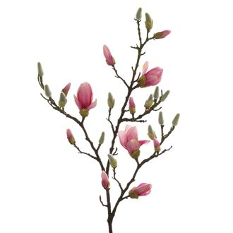 Fink MAGNOLIENZWEIG, Kunstblume, Kunstfasern, Amaranth,pink, L. 101 cm