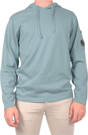 C.P. Company C.p. Company - SweaT-shirt &agrave; capuche en maille - Homme - Sweatshirts et sweats &agrave; capuche - Bleu - Taille: L