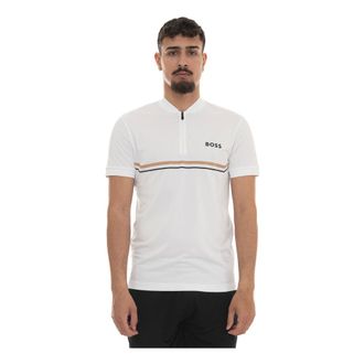 HUGO BOSS Homme, Tops, Blanc, Taille: XL Pl-Toc-Spin-Bodymapp Polo sans col