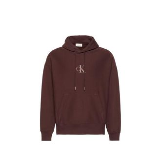 Calvin Klein Sweatshirt &agrave; capuche en coton m&eacute;lang&eacute;