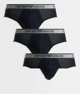 Emporio Armani Bodywear 3er-Pack Slips in Schwarz
