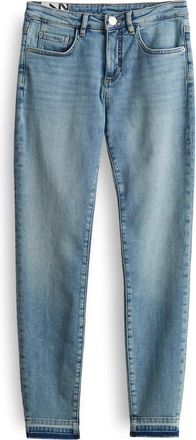 OPUS Damen Slim | Slim Jeans Evita URBAN Mid Rise aus softem BCI Cotton Mix Light Confident Blue, 44 L28