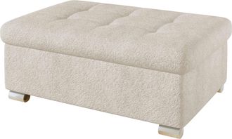 Mirjan24 Hocker Niko groß Sitzhocker Polsterhocker Sitzbank Fußbank Pouf Farbauswahl (Coral 65)