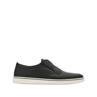 Ferragamo Slip-on Leder-Sneakers - - Shoes - Herren - Schwarzk - 41 1/2 EU