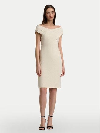 Lauren Ralph Lauren Coctailkleid 253936390002 &Eacute;cru Slim Fit