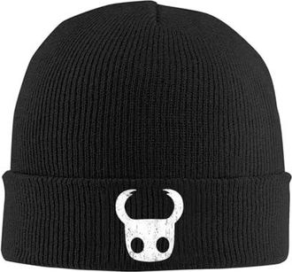Generic Chapeau dHomme, Hollow Knight, t&ecirc;te de Personnage, Cornes, Yeux Noirs, Hommes, Femmes Unisex, Bonnet, Bonnet, Pull dHiver, Chaleur Thermique, Cadeau d
