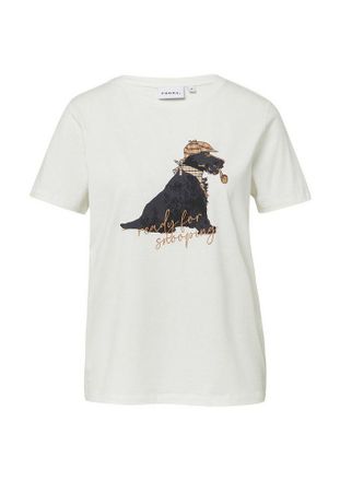 Comma Kurzarmshirt T-Shirt T-Shirt im Relaxed Fit mit Frontprint, London