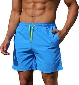 Generic Pantalon d&eacute;contract&eacute; pour homme - Pantalon de surv&ecirc;tement pour homme - Short de course &agrave; pied - Short de plage - Short de surv&ecirc;tement pour homme, bleu