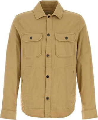 Woolrich Homme, Chemises, Beige, Taille: M Chemise en coton stretch