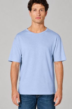 Hempage Hempage Herren vegan T-Shirt Slub Jersey Wasserblau