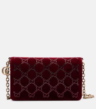 Gucci Portemonnaie mit Kettenriemen GG Crystal