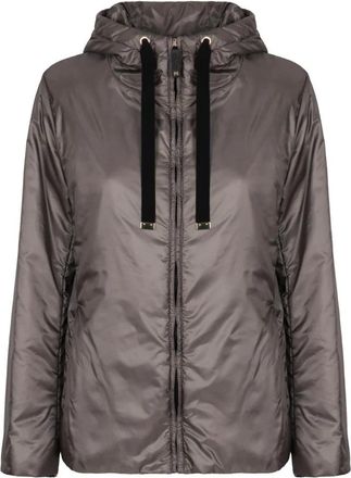 Max Mara Femme, Vestes, Gris, Taille: 36 FR Greenh Veste matelass&eacute;e &agrave; capuche