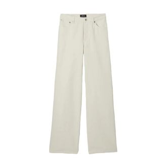 A.P.C. A.p.c., Femme, Pantalons, Blanc, Taille: W29 Jean Droit Taille Haute
