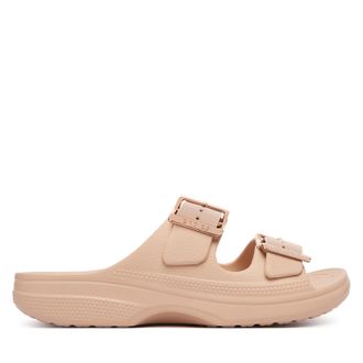Crocs Pantoletten Crocs Saturday Metallic Buckle 213316 Rosa