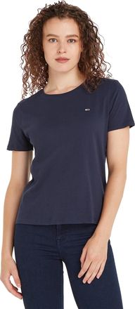 Tommy Jeans Tjw Soft Jersey Tee Kurzarm Strickoberteile, Damen, Blau (Twilight Navy), Xxs