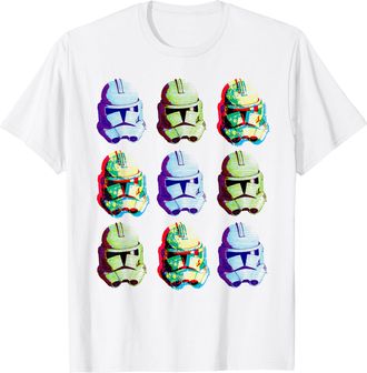 Star Wars The Clone Wars Trooper Helmets T-Shirt