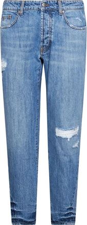 John Richmond Homme, Jeans, Bleu, Taille: W32 Jean Effet Us&eacute; avec D&eacute;tails D&eacute;truits