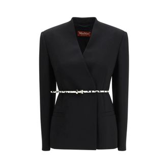 Max Mara Doppelreihige Cady-Jacke - - Jackets - Damen - Schwarzk - XS