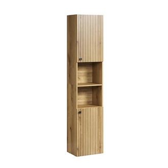 Trendteam trendteam Smart Living - Armoire Haute - Salle de Bain - PureBliss - Dimensions de Montage (LxHxP) 40 x 186 x 31 cm - Couleur chêne Evoke avec rainure