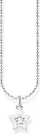 Thomas Sabo KE2235-041-14 Chaîne avec pendentif en forme détoile en argent sterling 925, taille unique, Argent sterling, Zircone cubique