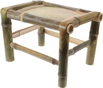 BESPORTBLE Kleiner Bambushocker aus Atmungsaktivem Naturbambus Traditionell Gefertigter Sitzhocker f&uuml;r Zuhause und Balkon Vielseitiger Robuster Fu&szlig;schemel Platzs