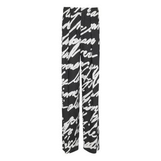 Balmain Homme, Pantalons, Noir, Taille: S Pantalon &agrave; plis imprim&eacute; &laquo; Lettre damour &raquo;