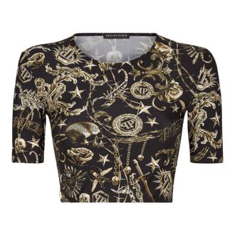 Philipp Plein Femme, Blouses et Chemises, Multicolore, Taille: 42 FR Scorpion Top