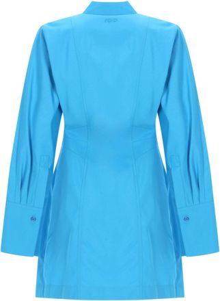 Fendi Viscose Blend Mini Dress - Blue