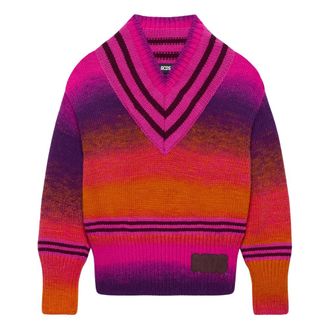 GCDS College Degrade Pullover - - Knitwear - Damen - Rosa - S
