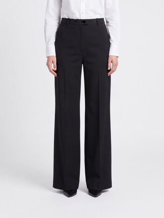 Jil Sander High-Waist-Hose mit weitem Bein aus Schurwolle