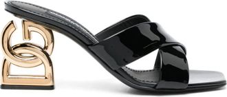Dolce & Gabbana Femme, Chaussures, Noir, Taille: 37 EU Mules 3.5 en cuir verni