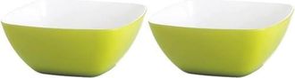 Emsa 507166 Eckige Schale für Desserts, Kunststoff, 2.0 Liter, 20 x 20 x 11 cm, Hellgrün, Vienna (Packung mit 2)