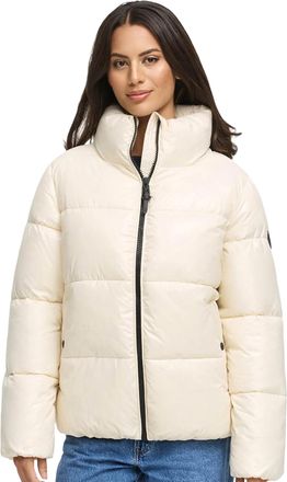 Marikoo Damen Winterjacke (S-3XL) - gesteppt, hochschlie&szlig;ender Kragen, leicht - N071 - Cream Gr&ouml;&szlig;e XXL - Gr.XXL