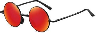 Generic Lunettes De Soleil Pliables &Agrave; Monture Ronde En M&eacute;tal, For Hommes Et Femmes, Style Tendance.(Orange)