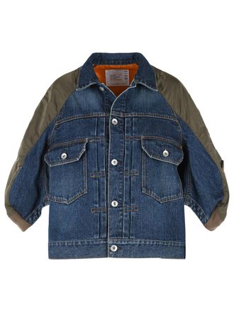 sacai Veste en jean en coton bleu Sacai
